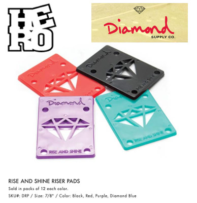 DIAMOND SUPPLY CO. 经典钻石LOGO图案桥垫滑板支架垫（一对装）