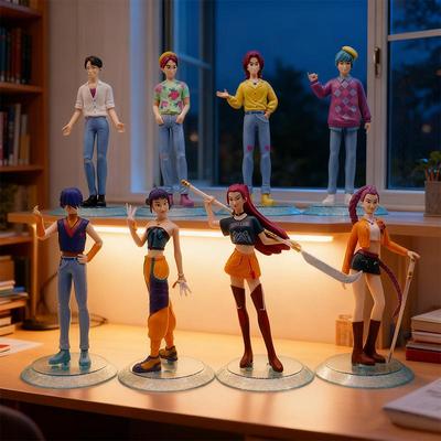 KPOP猎魔女团明星手办15cm大号带底座恶魔男团公仔儿童摆件模型