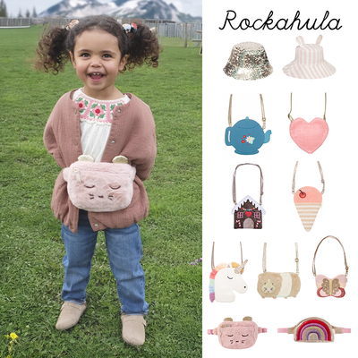 9Z 补Little现货英国Rockahula FW25儿童女宝可爱斜挎包腰包帽子