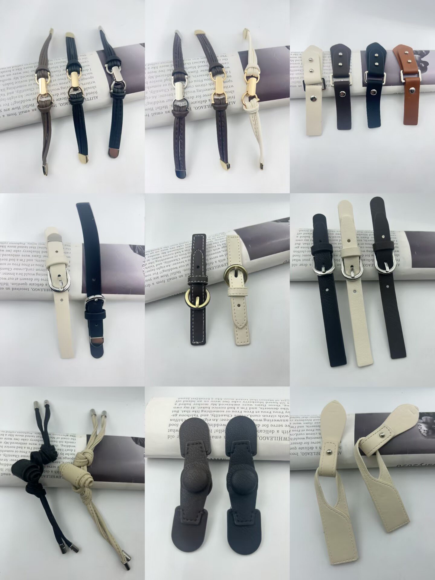 8572新款皮袢皮对扣装饰皮纽扣集合