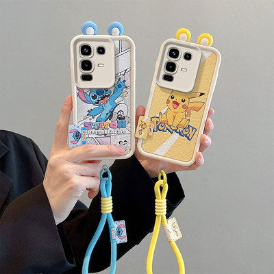 适用于Infinix Note 50 Pro 4G手机壳 X6855硅胶耳朵款金刚砂保护套 创意卡通皮纹贴公仔情侣