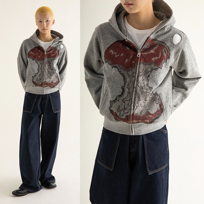 CONP 22AW Furry Apple Sweaters 长毛的苹果加绒短卫衣