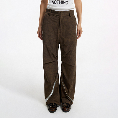 CONP 25SS 立体感轻薄褶皱弯刀裤