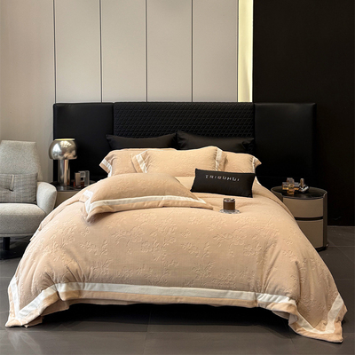 牛奶绒四件套230克全消光柔软舒适亲肤细腻保暖床上用品