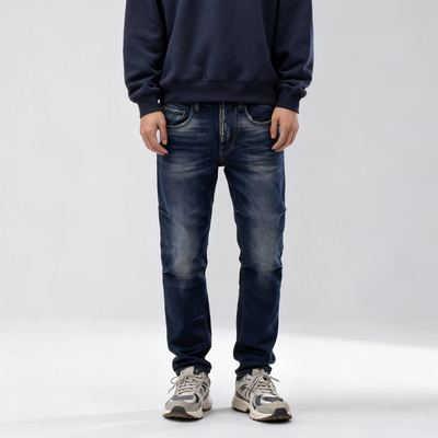 3D BAGGY深色秋冬松垮裤潮男牛仔裤舒适潮流宽松男长裤ABLE JEANS