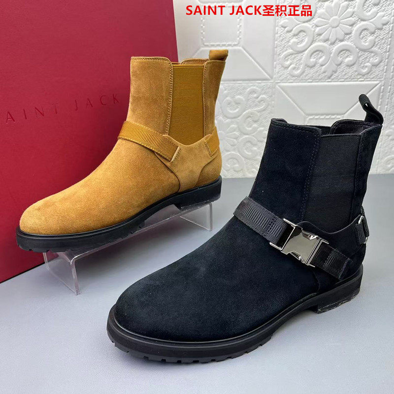 4567SAINT JACK圣积正品处理羊皮女靴真皮冬季新款防滑通勤时装靴