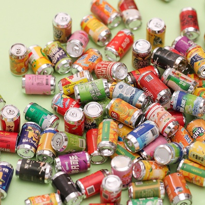 仿真饮料果奶易拉罐瓶子 奶油胶手机壳diy手工自制发卡车摆件配件