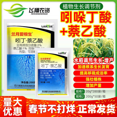 兰月2%吲哚丁酸萘乙酸水稻移栽返青壮苗增产爱根生植物生长调节剂