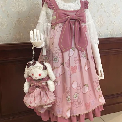 樱花草莓lolita嘎嘎正 正品微瑕 奶上款89新sosoamor原创