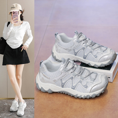 ins韩版新款老爹鞋女2026秋季学生运动跑步休闲鞋厚底增高AI2022