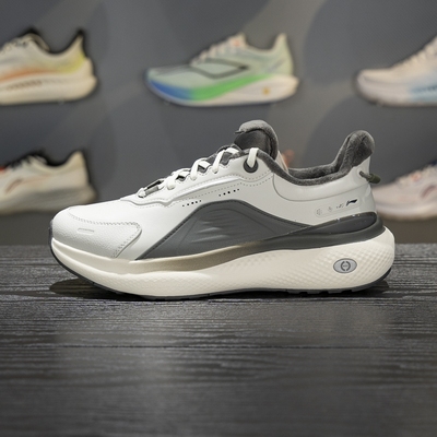 李宁SOFT PLUS 2 FLEECE休闲鞋男子2025冬季加绒运动鞋AGLV147