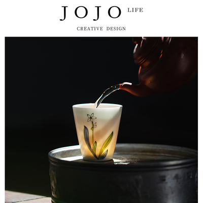 JOJO'SLIFEPD品茗杯白瓷手绘