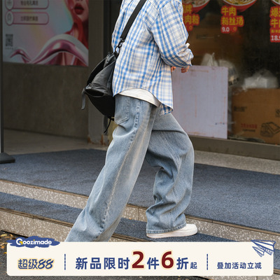 GOOZIMADE美式复古水洗牛仔裤