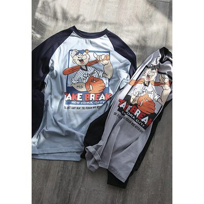 男装东大门长袖T恤束口袖