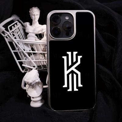 K字母标志手机壳大孔电镀黑框碳纤维二合一玻璃适用苹果17promax华为P60PRO小米14PRO小米15PRO小米17PROMAX