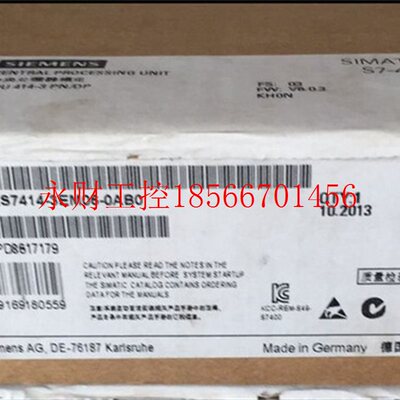 议价原装6ES7414-3EM06-0AB0 西门子CPU414-3PN/DP 6ES74143EM0￥