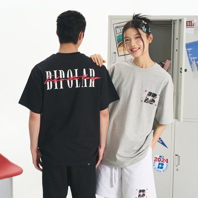 BIPOLAR手写字发泡短袖T恤