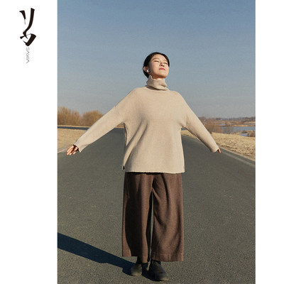 SayYa幻山织轻岩松影高领毛衣