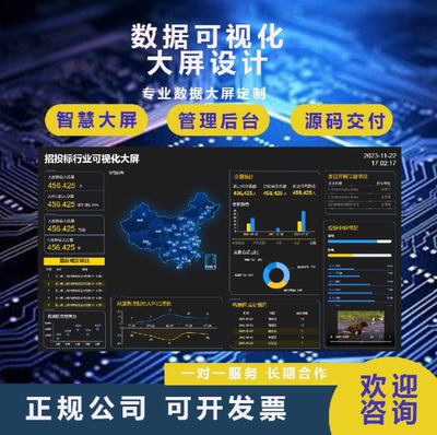 可视化大屏开发应急管理平台信息数据可视化系统软件开发程序搭建