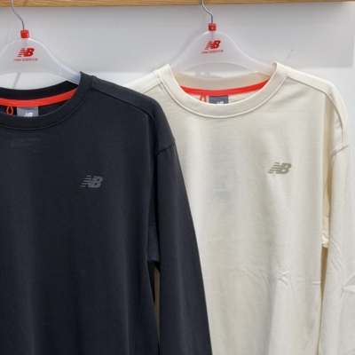 New Balance NB男上衣2025秋休闲宽松薄款圆领长袖T恤NDF33221-BK