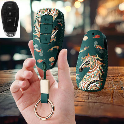 适用2021款vmax300摩托车钥匙套龙嘉锁匙包遥控器保护套壳扣专用