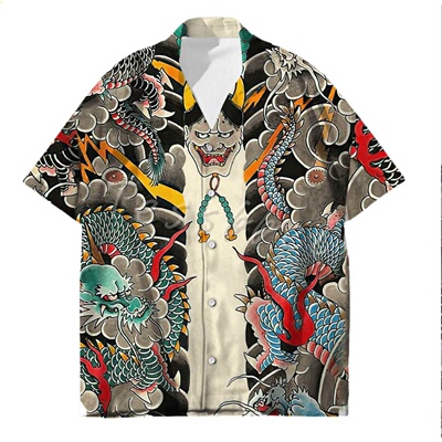 irts For Men Fashion Summer Harajuku Casual Oversized Shirts