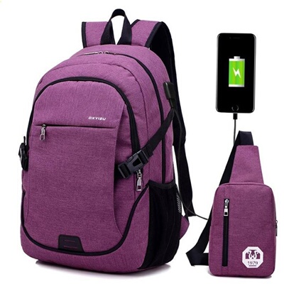 laptop backpack with usb school backpack bag for men women
