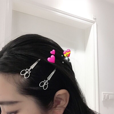 ins欧美风剪刀设计感冷淡风发夹