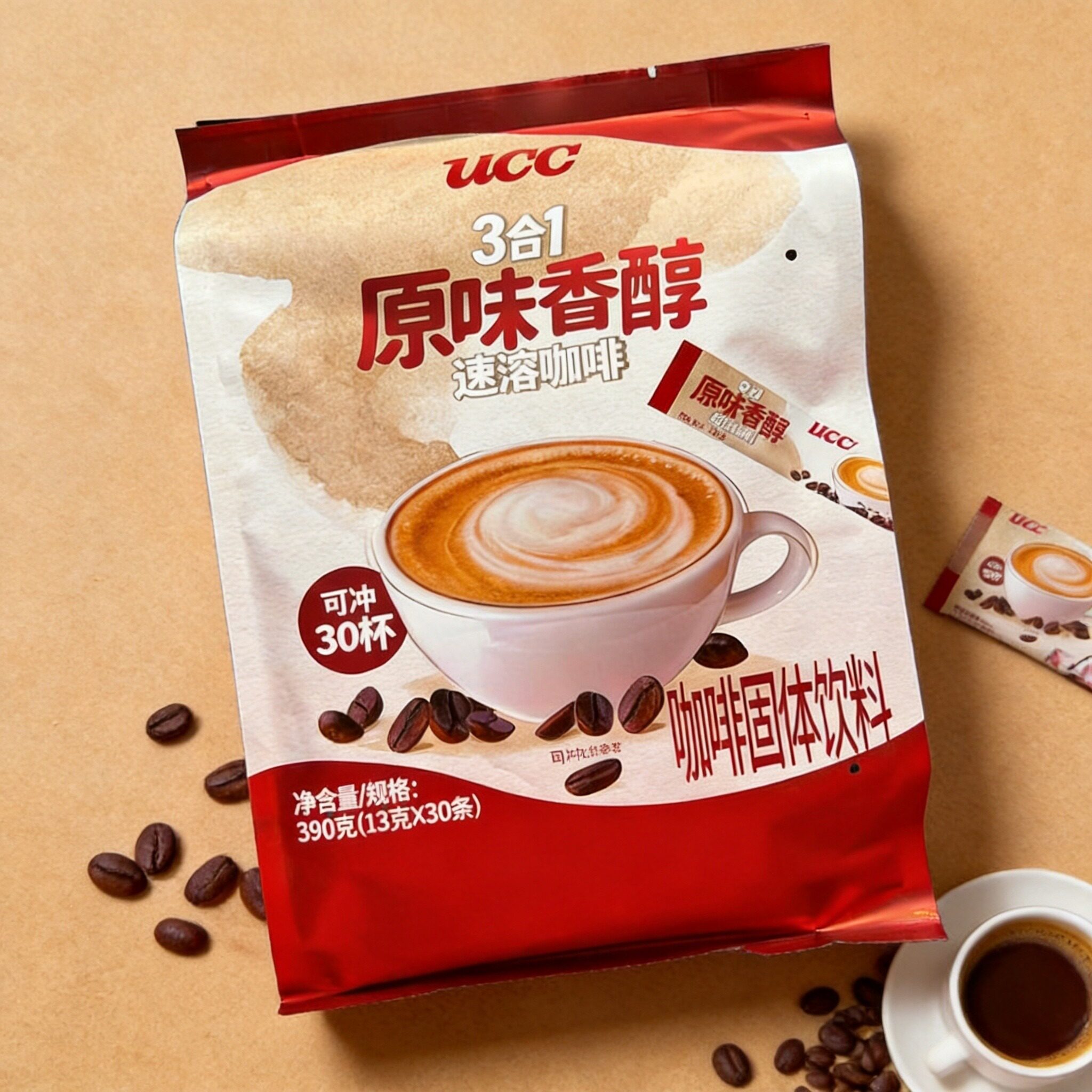 马来西亚进口UCC三合一速溶咖啡原味香醇390克咖啡冲饮临期特价