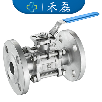 德标球阀三片式法兰不锈钢对夹式