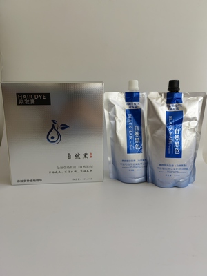 染发膏不沾植物香水黑发霜自然黑