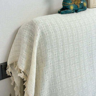 奶油ins风法式床头盖巾