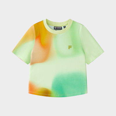 斐乐女子潮流运动紧身短袖T恤衫