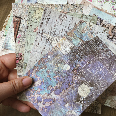 Stamperia纸本宇宙森林海洋复古junkjournal素材手帐素材纸手账
