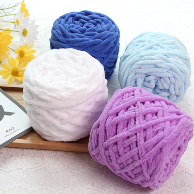 柔软粗毛线手工diy编织围巾