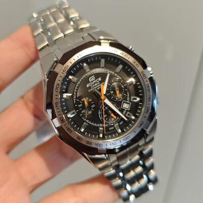 卡西欧手表男Edifice简约商务休闲钢带防水精钢表EF-540D-1A5