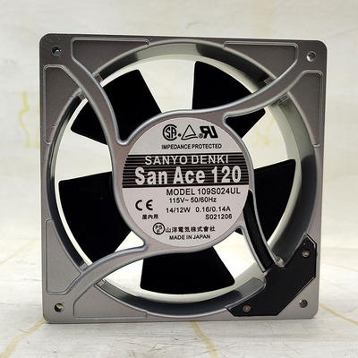109S024UL 12038 115V0.16/0.14A铝框交流散热风扇