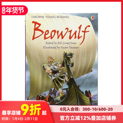 【预售】【Usborne分级阅读3】贝奥武夫 Beowulf 原版英文儿童分阶阅读 善本图书