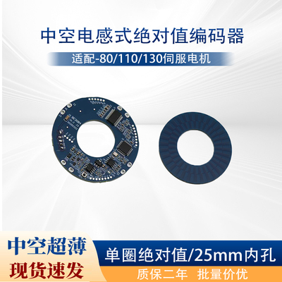 中空单圈绝对值高精度电感式超薄编码器17位RS485内孔直径26-46mm