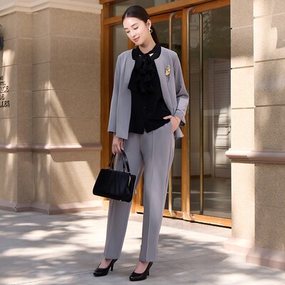 2025新款长袖西装外套时尚套装