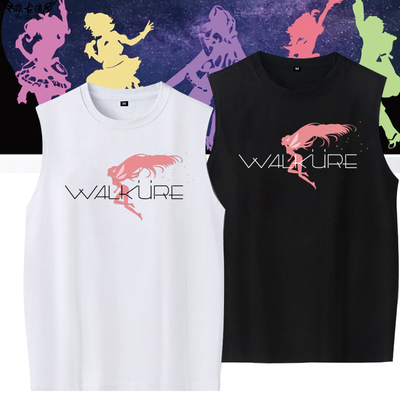 超时空要塞ΔMacross Delta女武神标志背心夏季纯棉无袖T恤马甲男