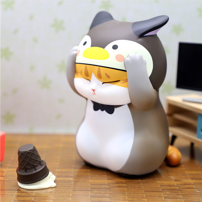 正版 LAMTOYS 空想造物苦恼小猫限量款企鹅版存钱罐潮流手办摆件
