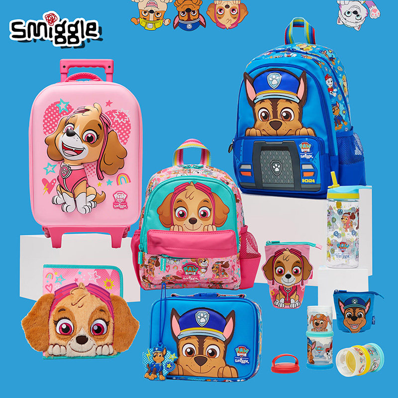 Smiggle澳洲开学季汪旺队阿琦添添儿童小学生书包笔袋文具盒铅笔