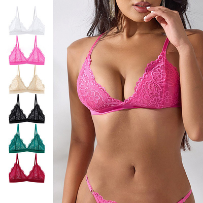 3pcs set Lace Underwire-Free Bras Wirefree Sexy Bra 蕾丝内衣
