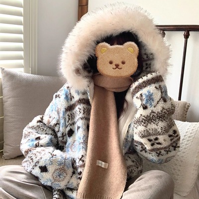 2025超火费尔岛毛领羊羔绒外套！