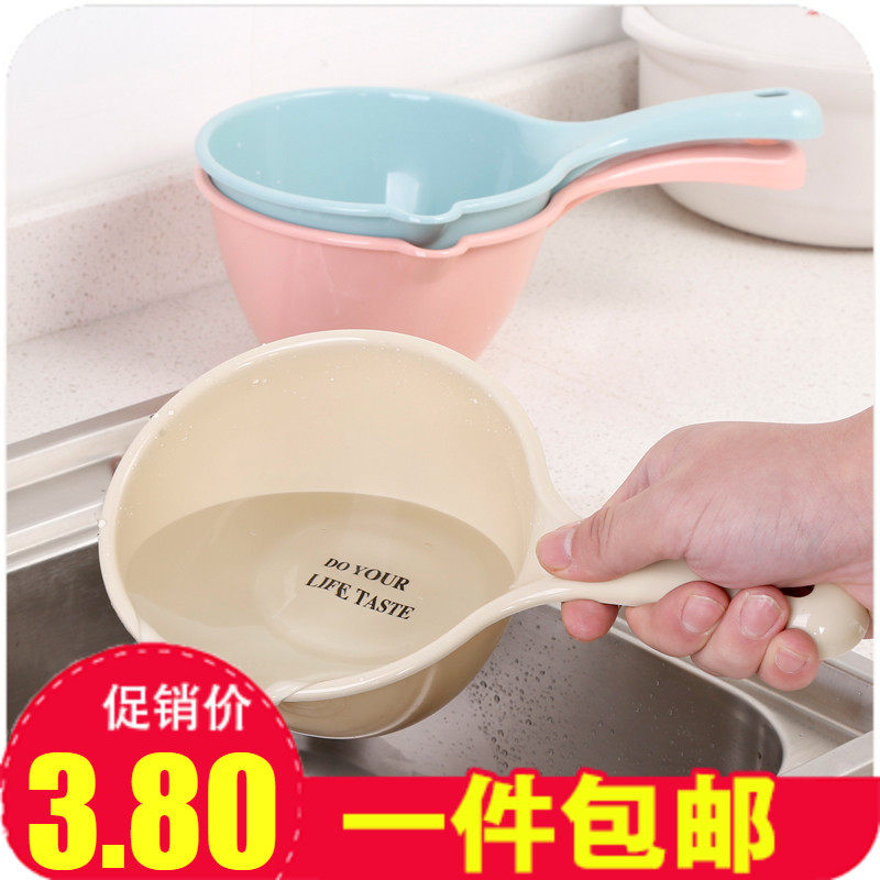 加厚水瓢长柄塑料水勺厨房大水舀子婴儿宝宝儿童沐浴洗澡洗发舀杯