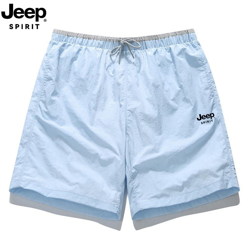JEEP SPIRIT2026夏季男士宽松五分裤速干运动短裤休闲裤沙滩裤女