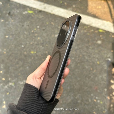 黑色防滑条纹瓦楞磁吸壳适用vivoX200s手机壳X300/X200pro mini行李箱纹iQOO15肤感13硬壳电镀按键磨砂防指纹
