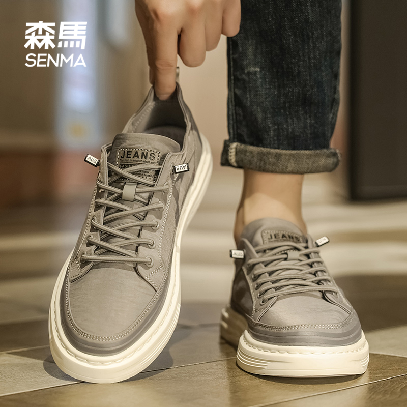 SENMA/森马帆布鞋男鞋秋冬冬季薄款2023新款休闲板鞋布鞋子潮鞋W_虎窝淘