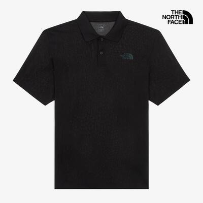 代购THE NORTH FACE北面男士POLO衫速干轻量舒适穿着防汗黑色